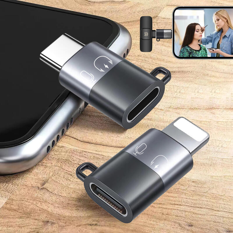 Portable Microphone Adapter Connector Type-C to IOS Digital Headphone ...