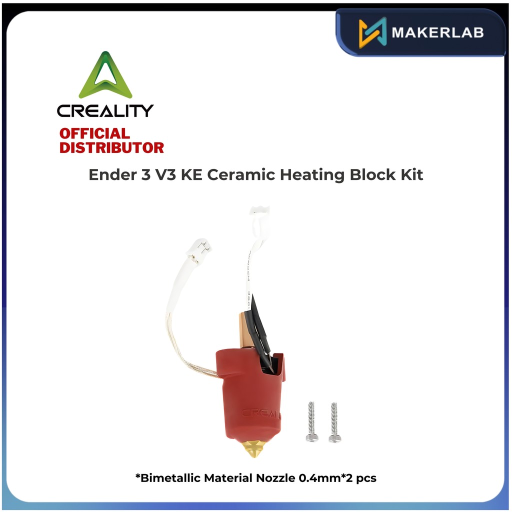 Creality Ender 3 V3 KE 3D Printer Ceramic Heating Block Kit（Bimetallic ...