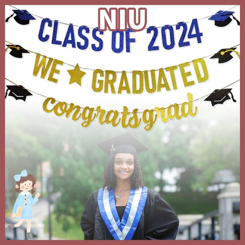 NIUYOUSI Graduation Banner, Wall Hanging Congratulation Grad Hanging ...