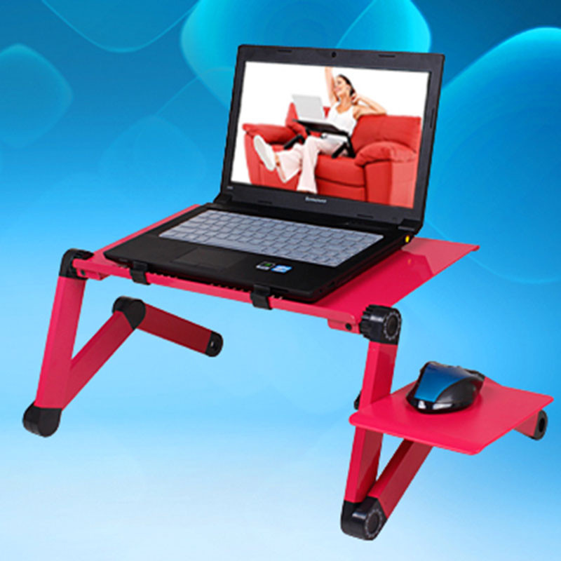 Aluminum Alloy Laptop Desk Folding Table Lazy Office Bed Desk Portable ...