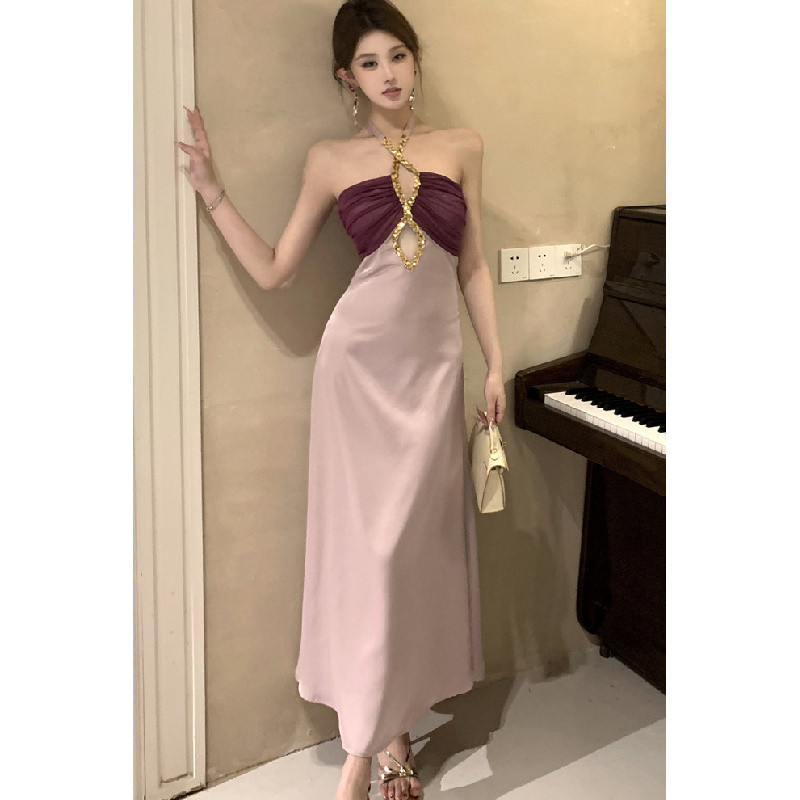 French Heavy Industry Diamond-Studded Halterneck Dress Pure Desire ...