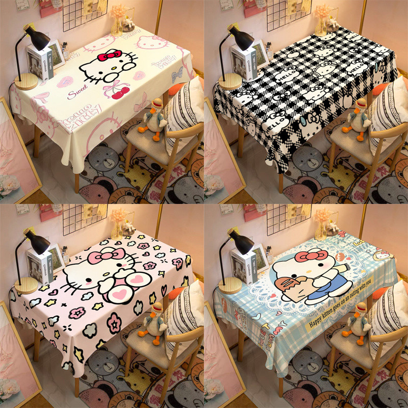 Tablecloth Home Cartoon Style Cover Cloth Hello Cover Cloth Kitt Cute ...