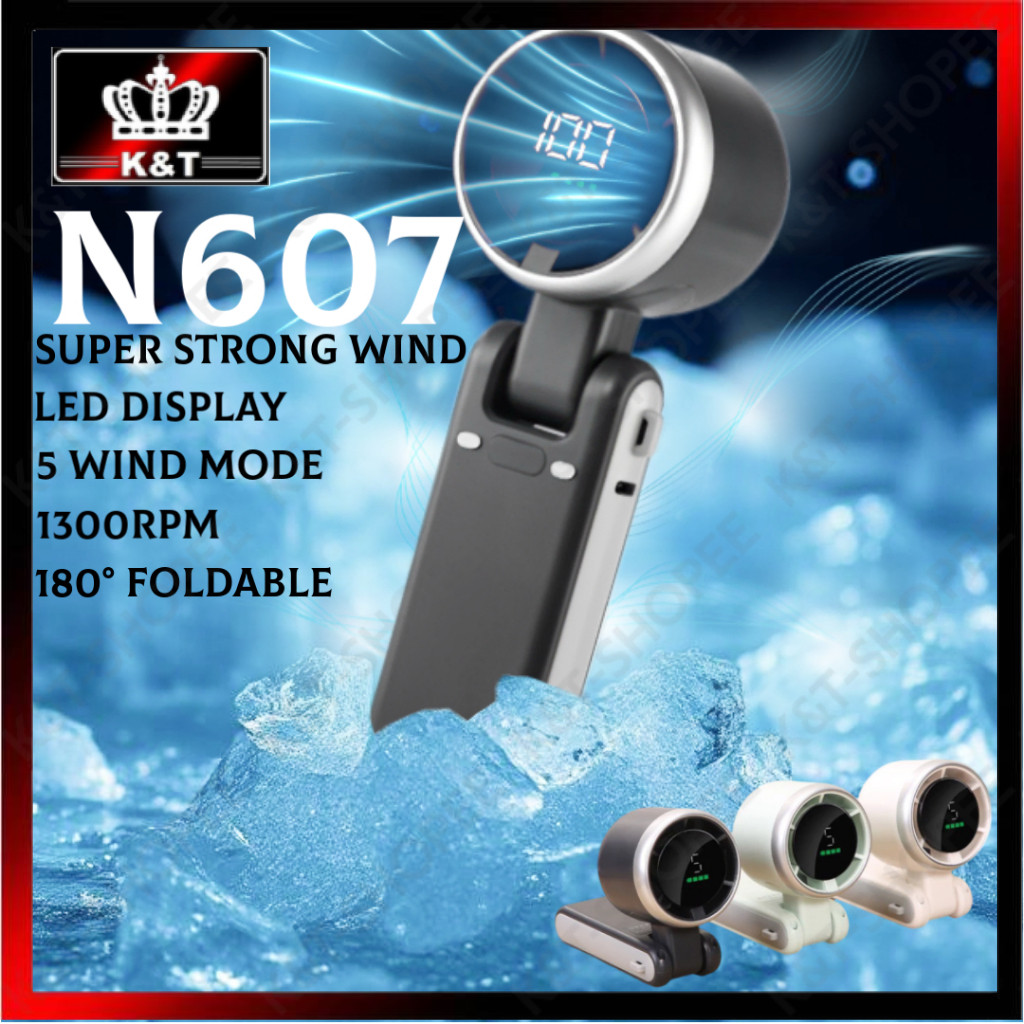 N607 3in1 3600mAh Personal Handheld Table Usb Charging rechargeable portable fan | Shopee ...
