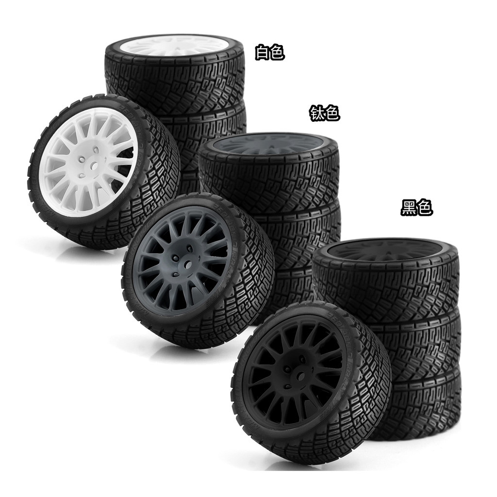 4Pcs/Set 1/10 RC Racing Car Tires On Road Tyre Wheel For Tamiya TT01 TT02 XV01 TA06 PTG-2 HPI ...
