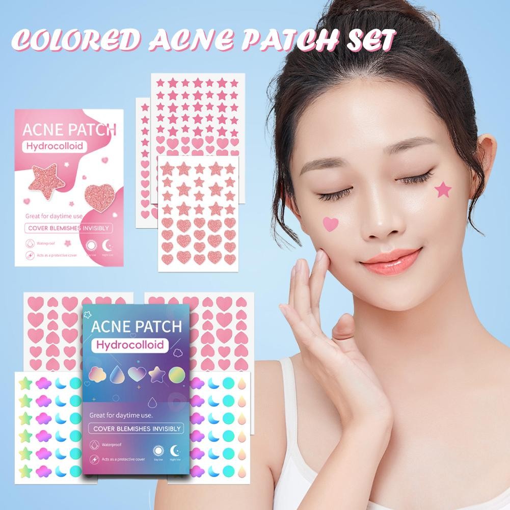 Hydrocolloid Colorful Acne Sticker Pimple Patch Star Shape Acne Patches ...