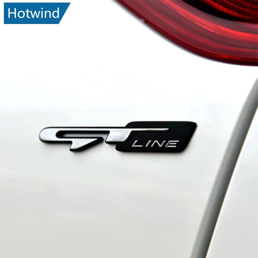 HW 3D Chrome Car Sticker Emblem Badge Decal Letters GT Line Logo For ...