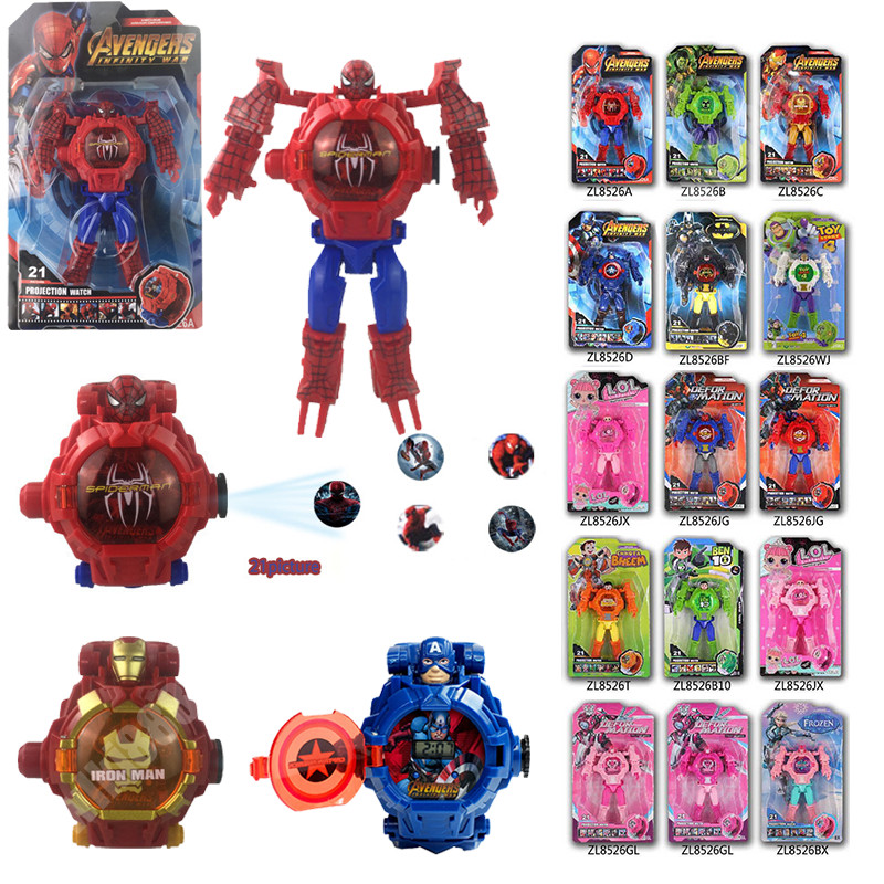 Projector Watch Marvel Hulk Spider-Man Iron Man Captain America Batman ...