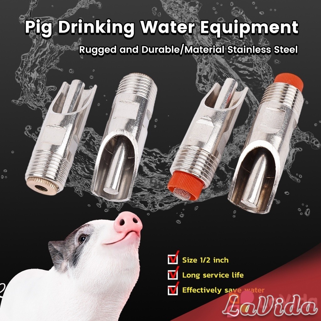 LVD Pig Drinking Faucet 1/2 " Stainless Steel Nipple Automatic Drinker ...