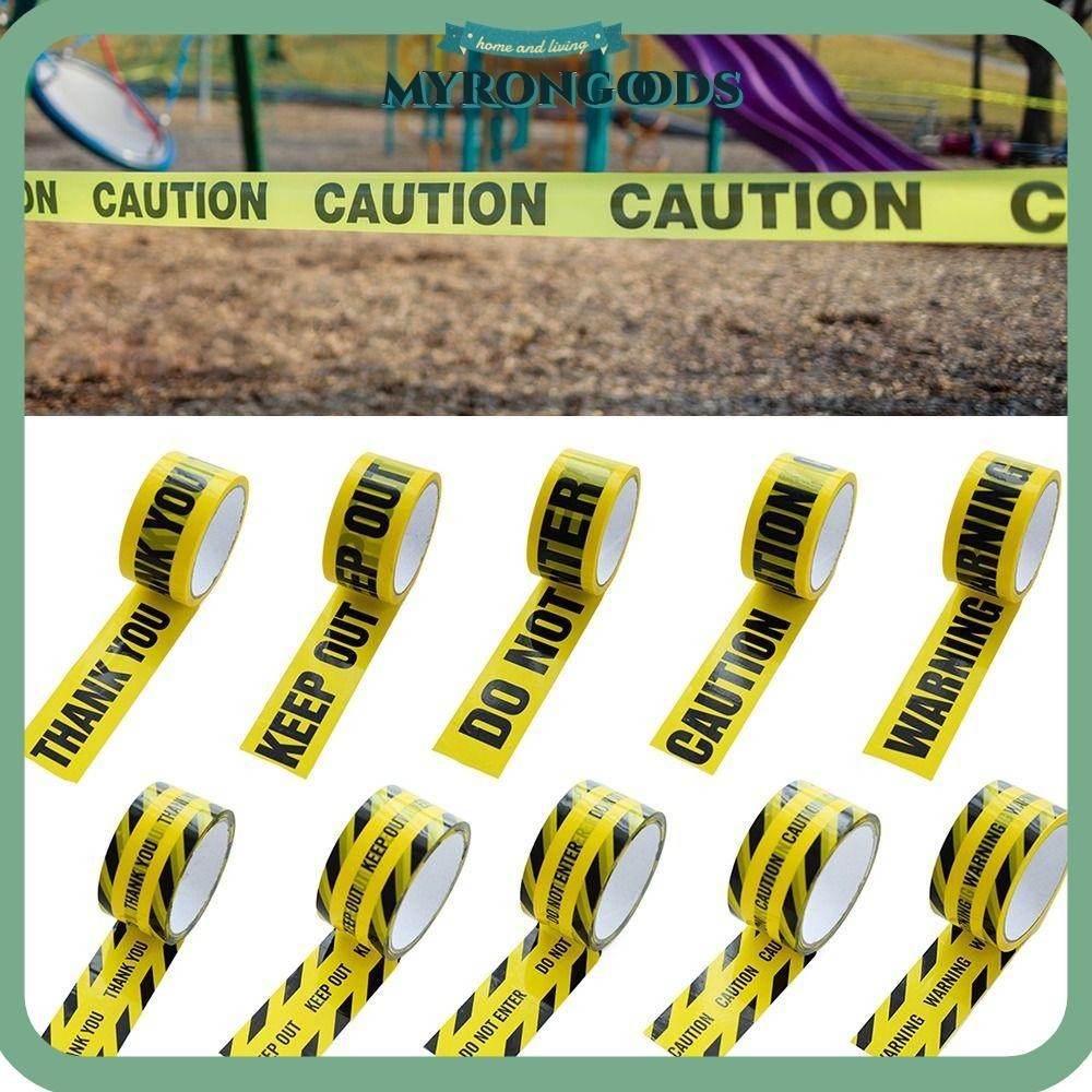 MYRONG Professional Warning Tape, Yellow Tape Black Character Caution ...