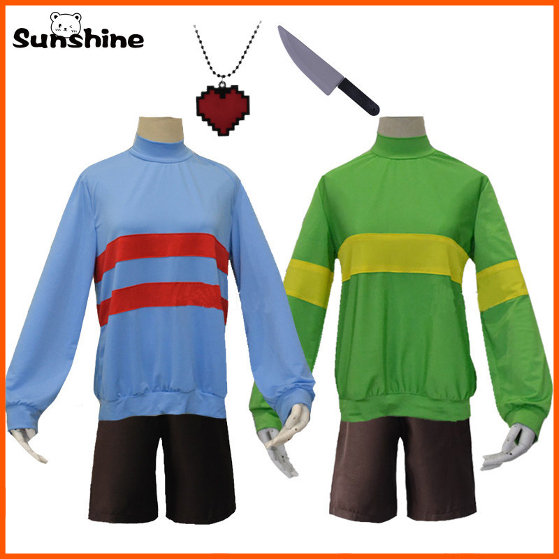 Anime Game Undertale Frisk Chara Cosplay Costume Andertail Sweatshirts ...