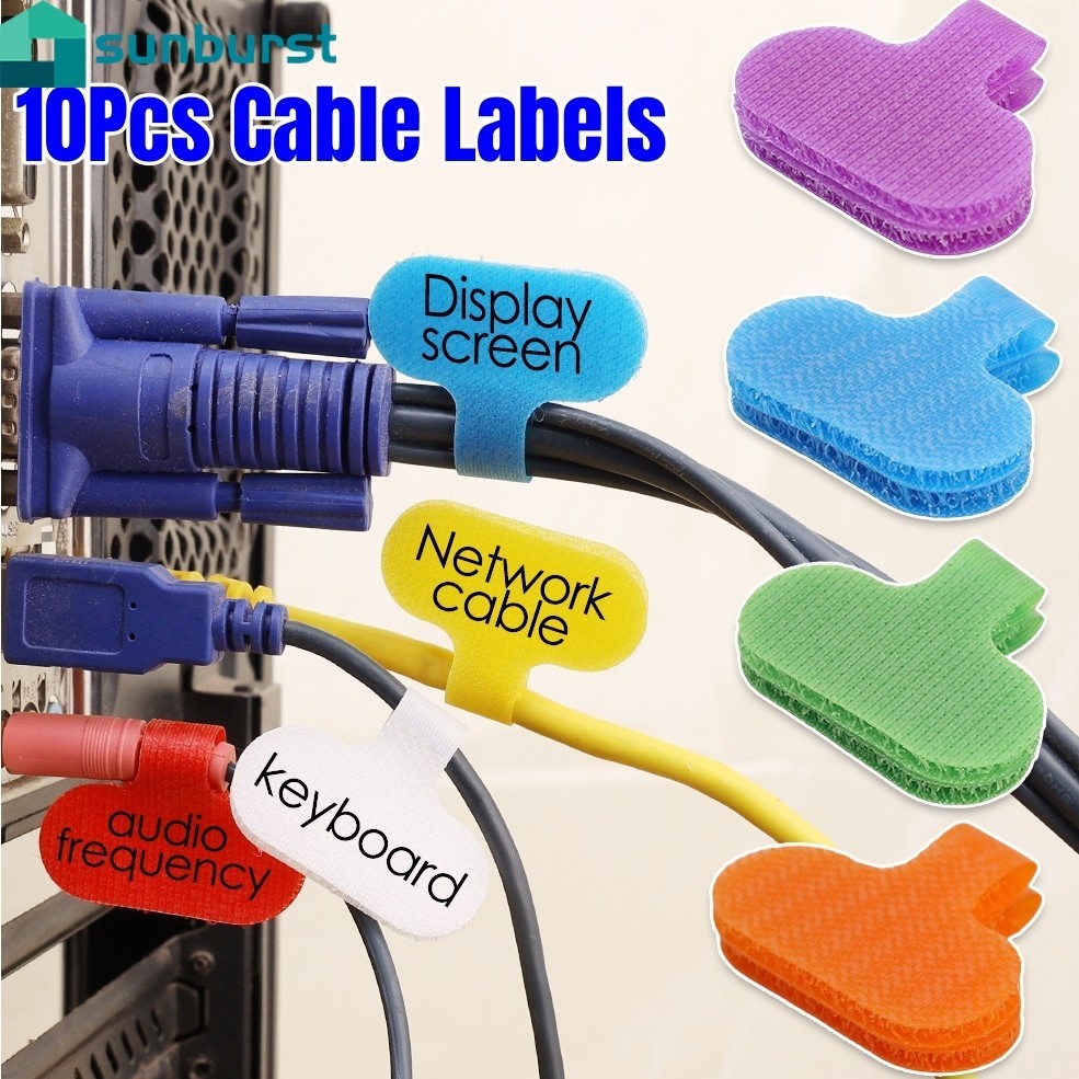 10Pcs Self Adhesive Data Wire Tags - Self Adhesive Cable Labels ...