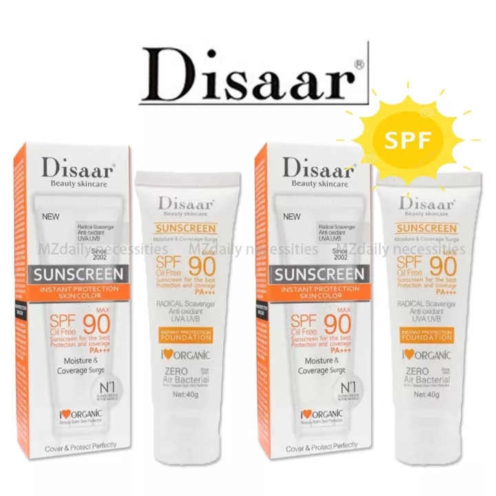 ( BUY 1 TAKE 1 ) Disaar Facial Sunscreen Cream SPF 90 PA+ Moisturizing Skin Protect Sunblock 40g ...