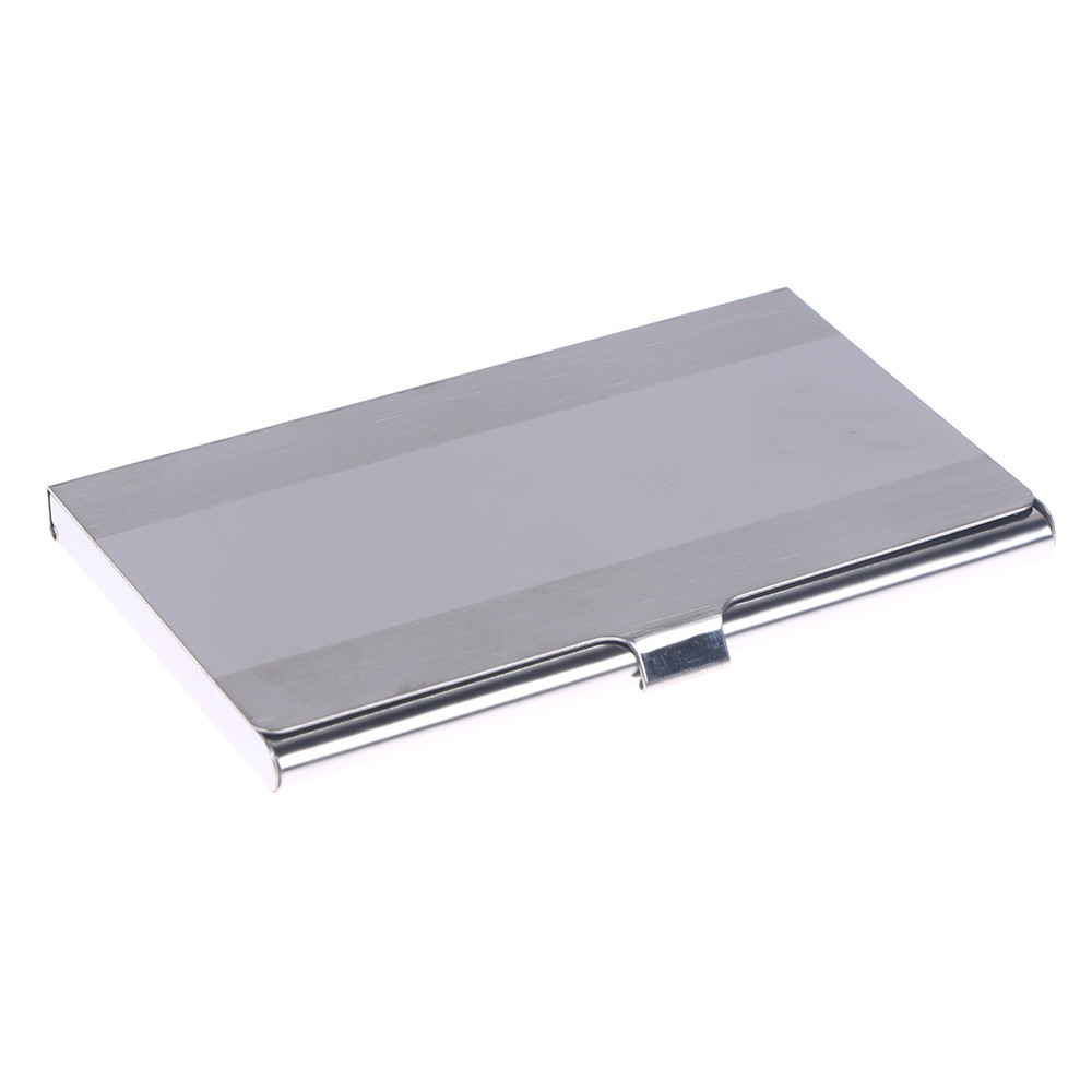 1PC Business Card Holder Stainless Steel Aluminium Business ID Name ...