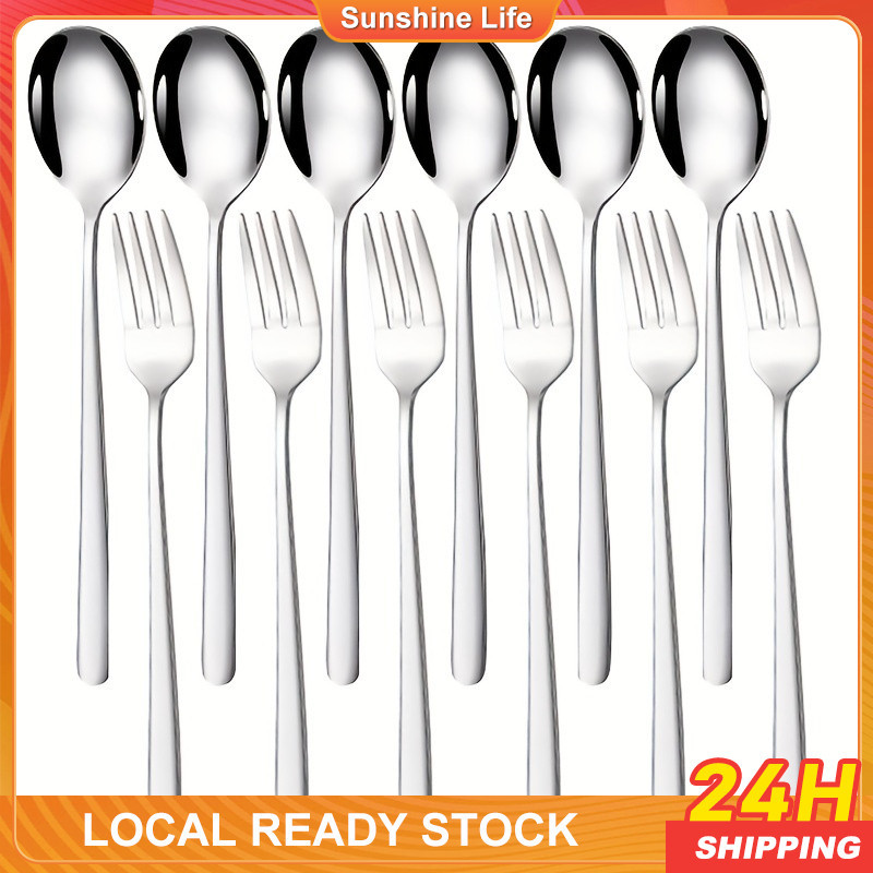 Stainless Steel Fork And Spoon Set, Stainless Steel Cutlery Set With ...