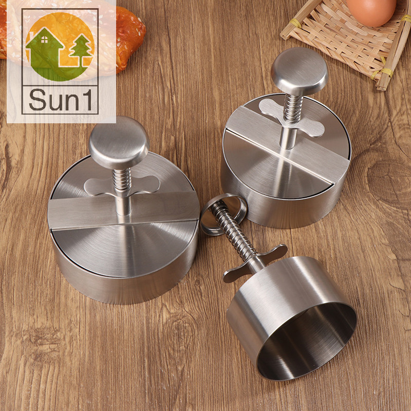 Sun1>304 Stainless Steel Hamburger Meat Press Burger Patty Maker Mold ...