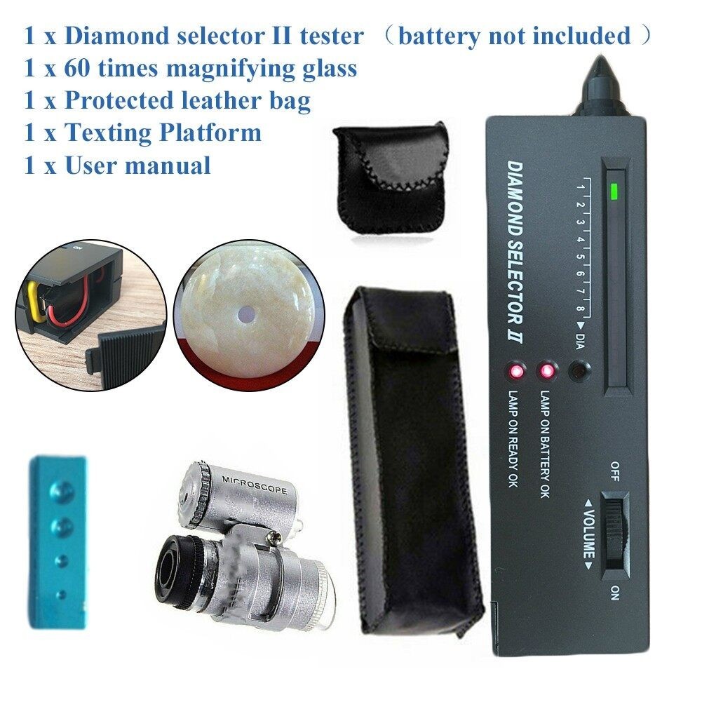 4pcs Gold/Silver Diamond Tester Gemstone-Testing Kit Digital Electronic ...