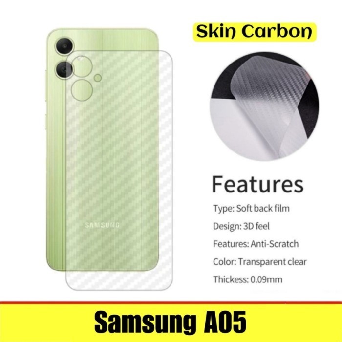 Skin SAMSUNG GALAXY A05 / A05S BACKDOOR PROTECTOR CARBON MOTIF ANTI ...