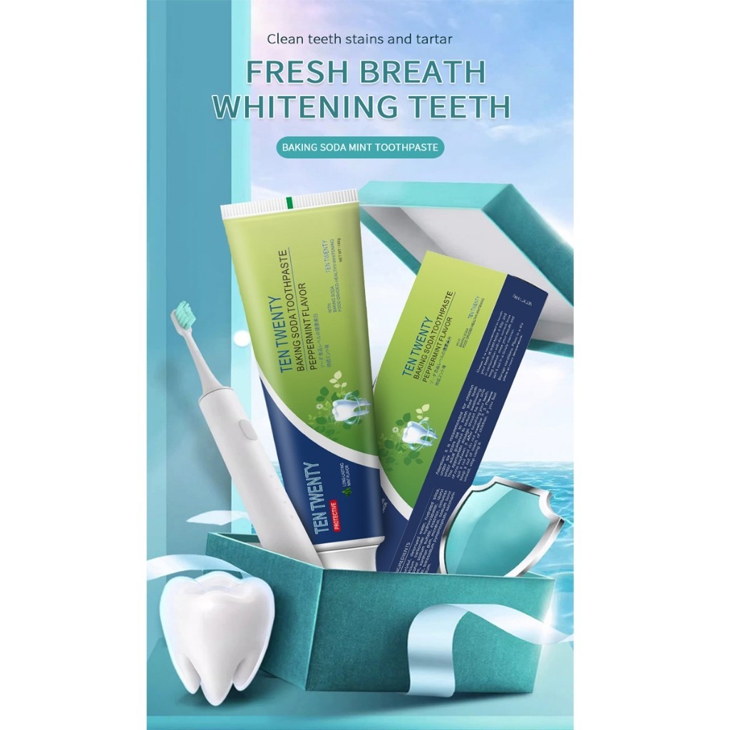 BUY 1 TAKE 1 TEN TWENTY Baking Soda And Mint Toothpaste 180g removes ...