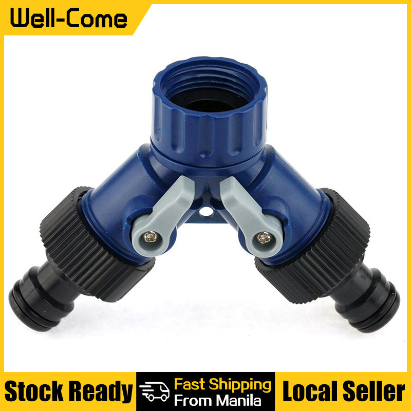 Household Y Shunt Adapter Connector Garden Hose Faucet Switch On/Off ...