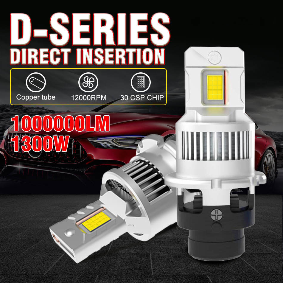 D2S D4S 1:1 LED Headlights Bulbs HID D2R D4R Replaceable Kit Xeon LED ...