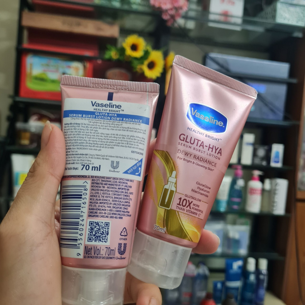 Vaseline Healthy Bright Gluta-Hya Burst Lotion Dewy Radiance 70ml ...