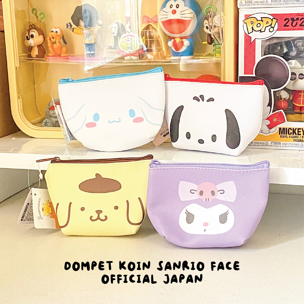 Official Sanrio Japanese Face Coin Purse Daiso | Hello Kitty Kuromi My ...