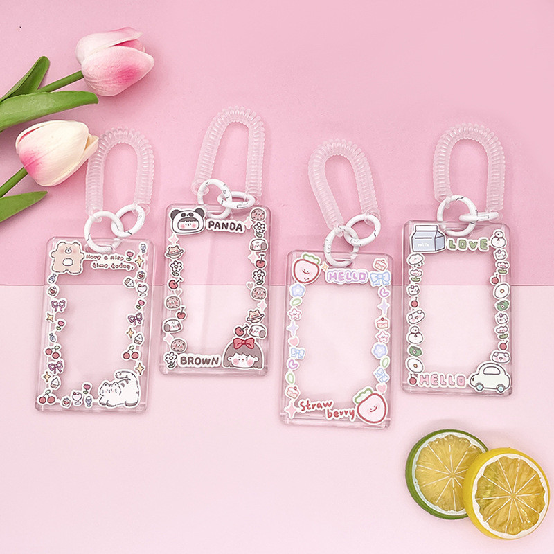 Cute Lace Transparent Card Holder Waterproof BEEP Card,School ID,Access ...