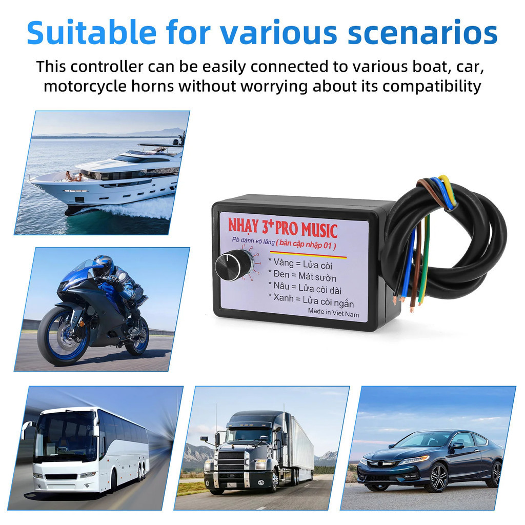 12-24V Car Horn Controller Electric Horn Speaker Sound Control Unit ...