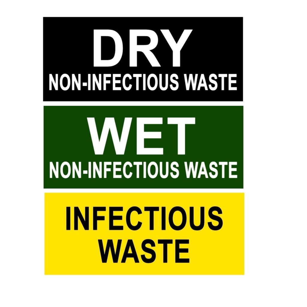 PVC reminder signs, reminder signs, infectious and non-infectious ...