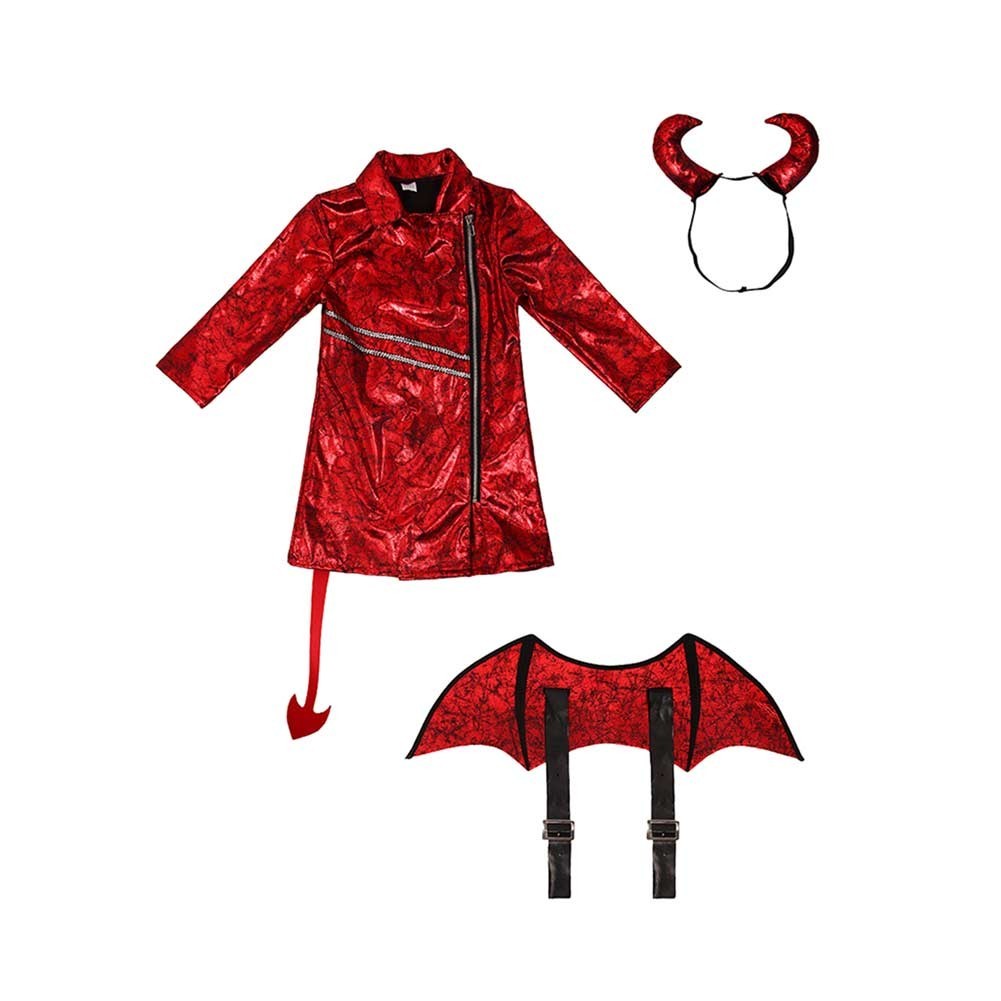Little Devil Cosplay Costume Kids Girls Punk Outfits Halloween Carnival ...