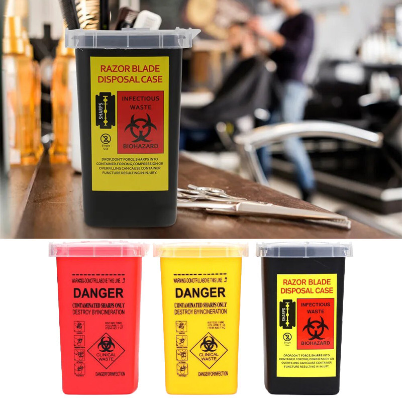 Small Clinical Waste Bin Collector Biohazard Disposal Sharps Container ...