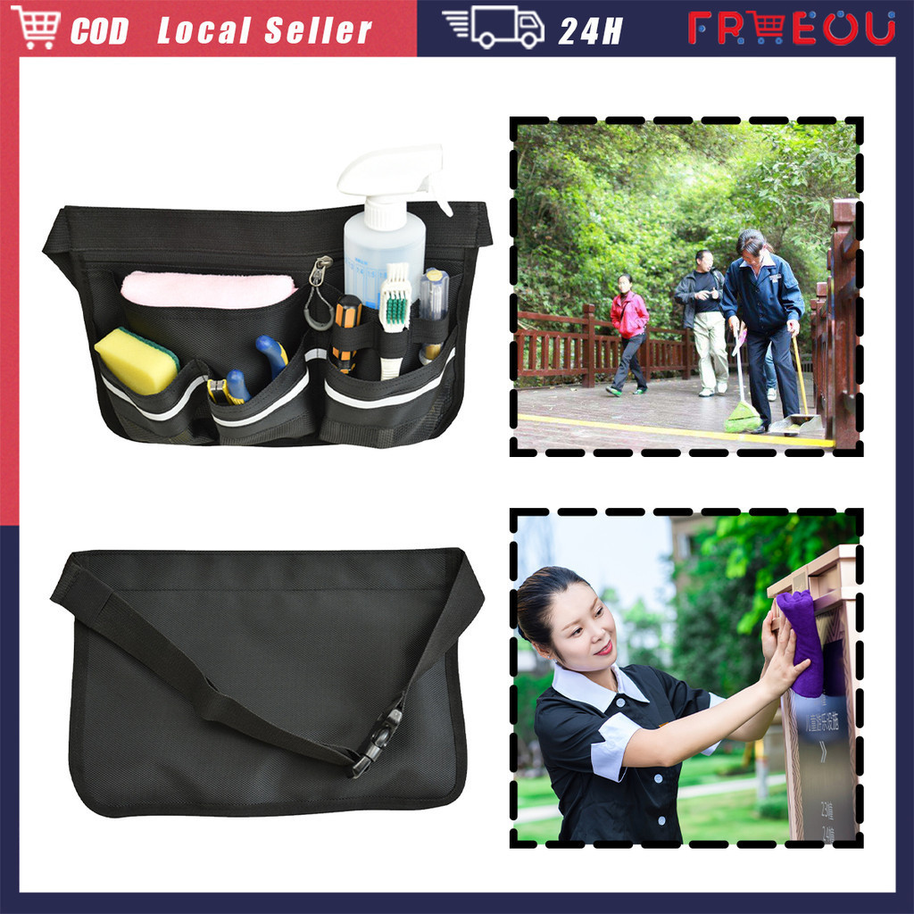 Worker Hotel Waiter Waist Belt Tool Bag Multi-Pockets Utility Belt Bag ...