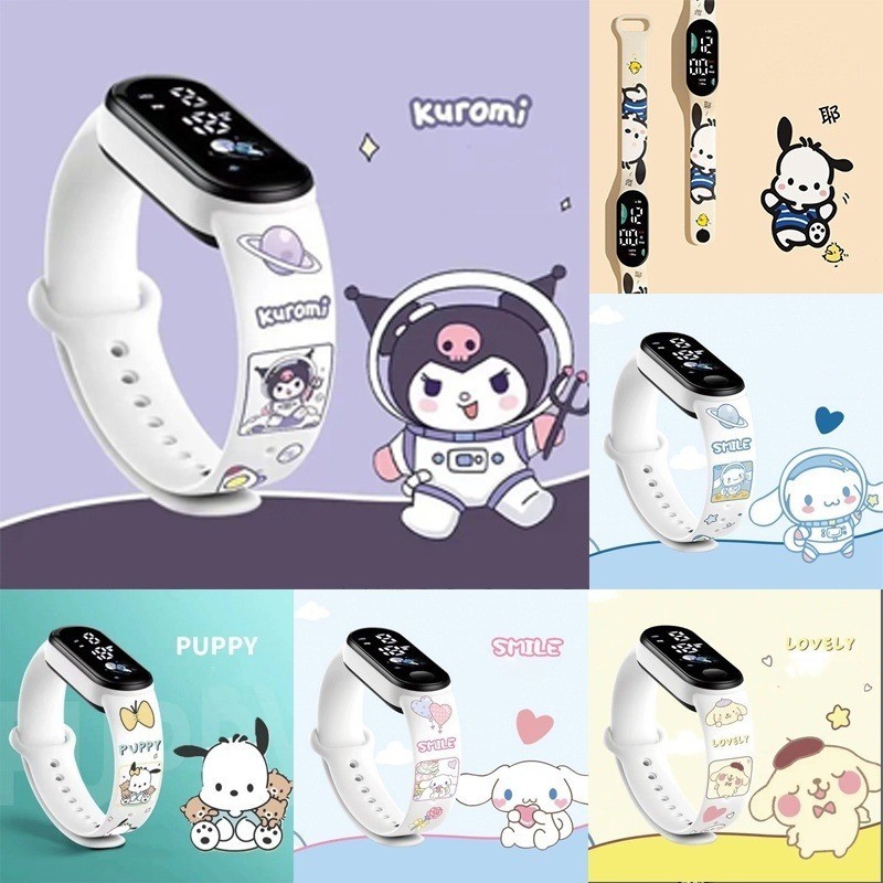 Sanrio Waterproof Sports Smart Watch Hello Kitty Kuromi Melody ...