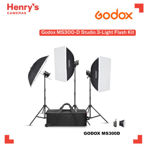 Godox MS300-D Studio 3-Light Flash Kit - Henry's Cameras | Shopee ...