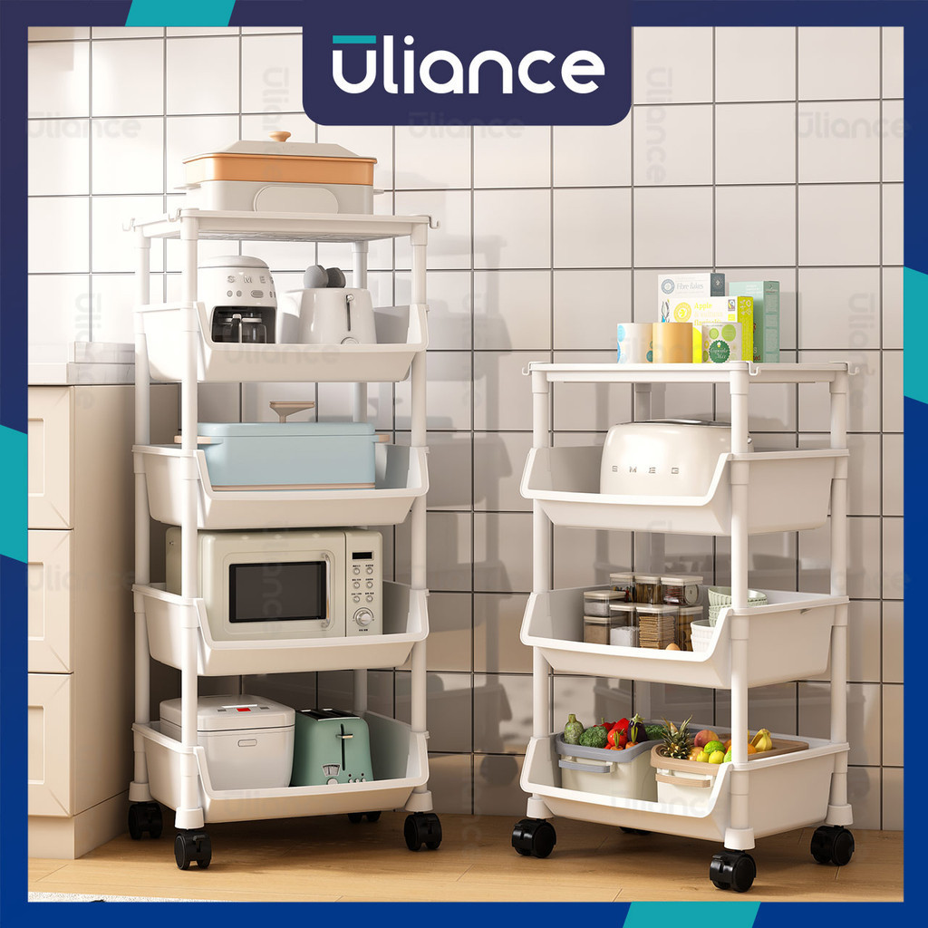 Uliance Layer Moving Rack Kitchen Storage Shelf Wall Cabinets Home ...