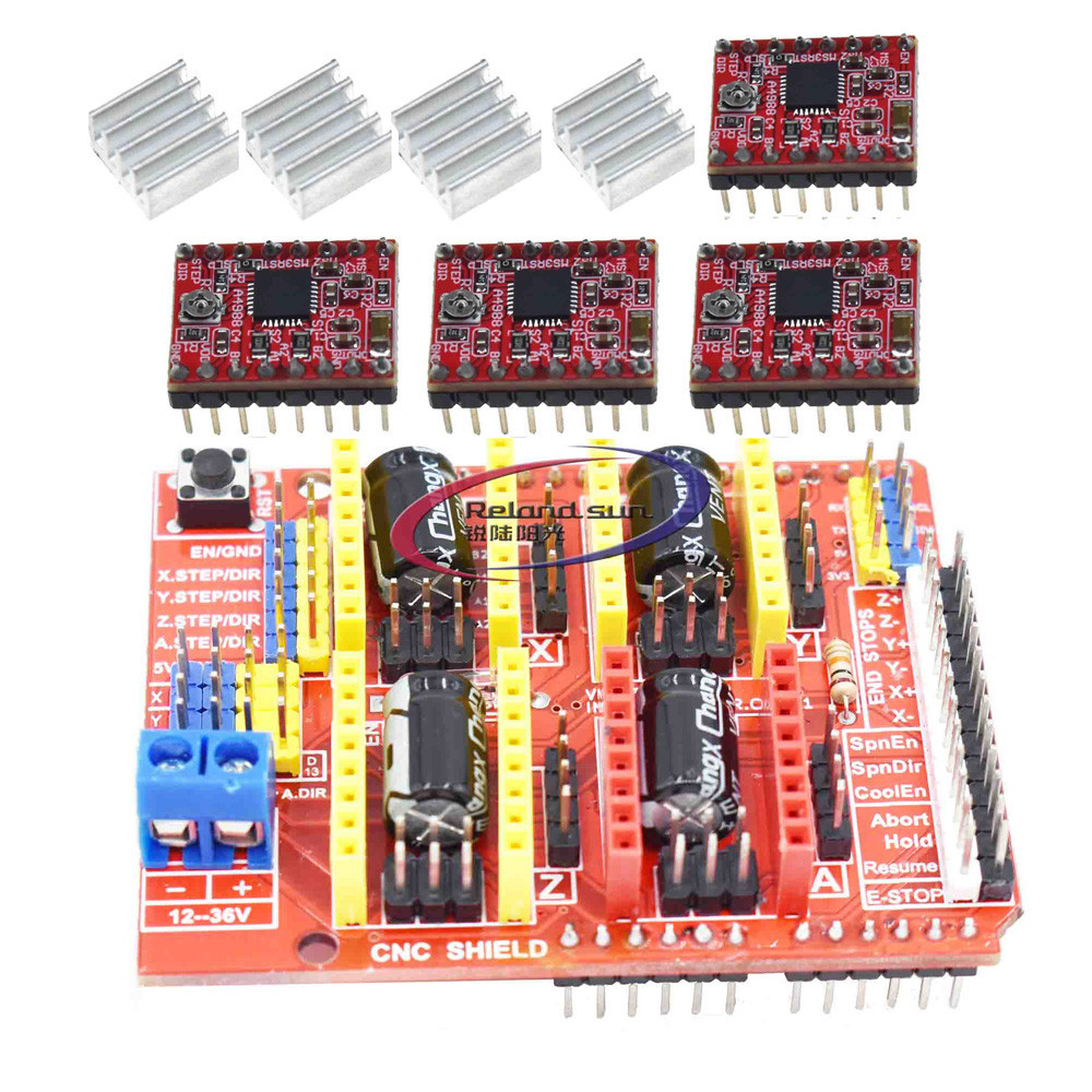 V3.0 Engraver CNC Shield+A4988 Stepper Motor Drivers For UNO R3 ...