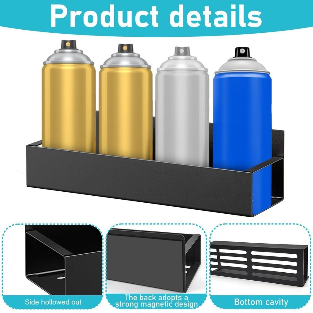 Magnetic Spray Can Holder Movable Spray Can Organizer Heavy Duty Magnet ...