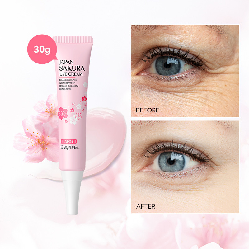 LAIKOU Japan Sakura Eye Cream Remove Anti-aging Tighten Eye Skin Fade ...