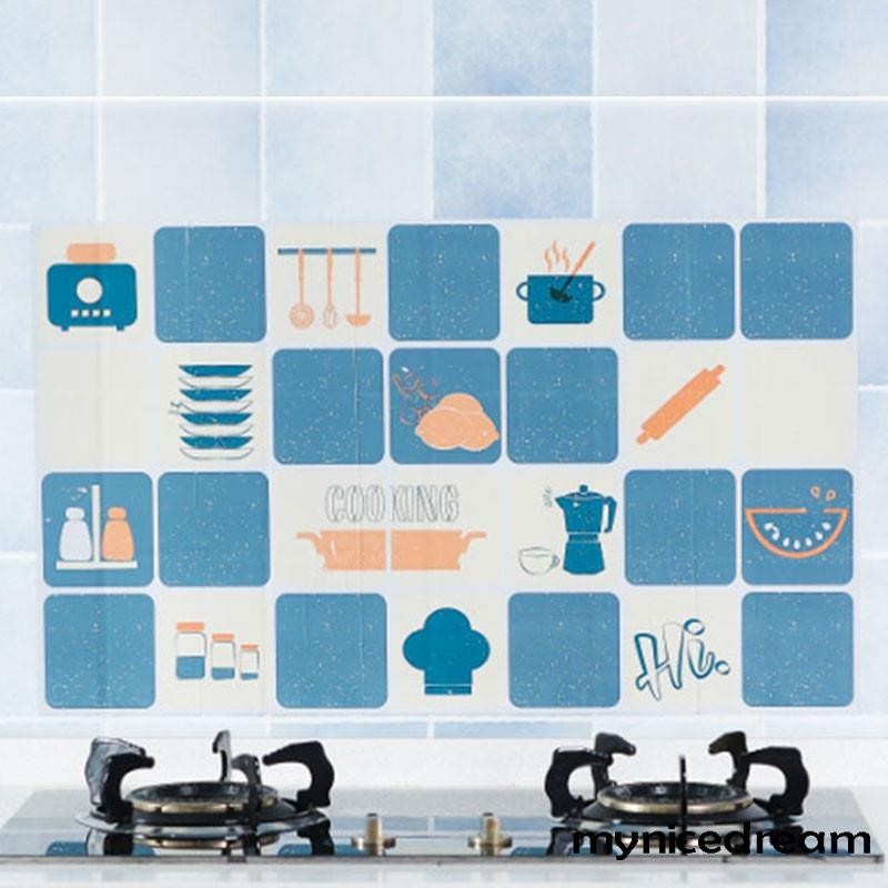 Self-Adhesive Grease Proof Kitchen Sticker Large Cooktop Heat Resistant ...