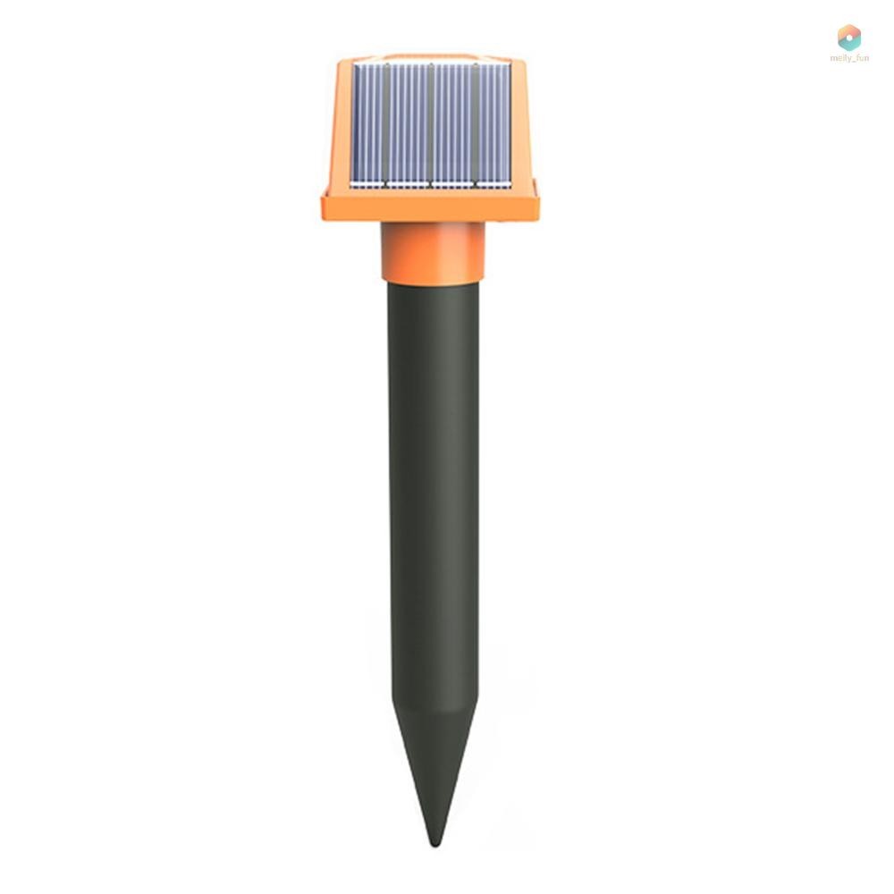 Meily_fun Mole Repeller Solar Powered Sonic Mole Deterrent Spikes Mice ...