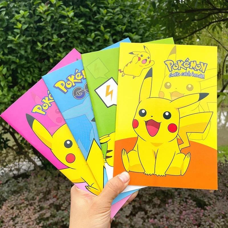 Pokemon Notebook Anime Kawaii Pikachu Diary Booklet Cartoon Student ...