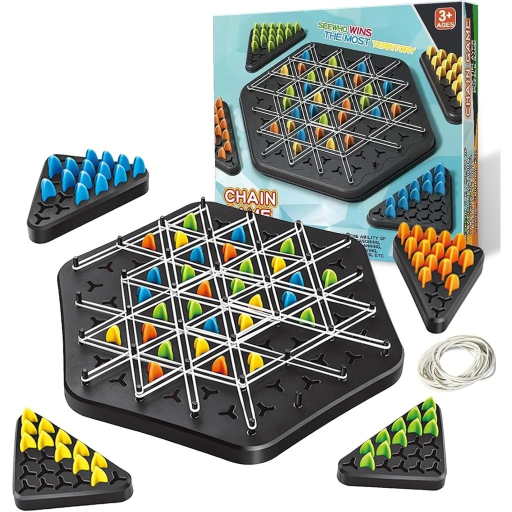 Triggle Game, Chain Triangle Chess Game, Triggle Rubber Band Game ...