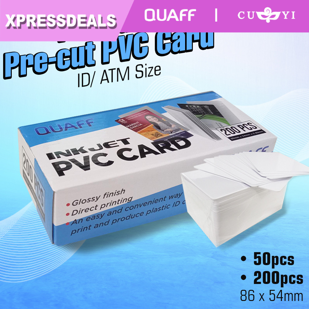 Quaff Printable Pvc Pre-Cut Cards For Direct Printing | XPD | Shopee ...