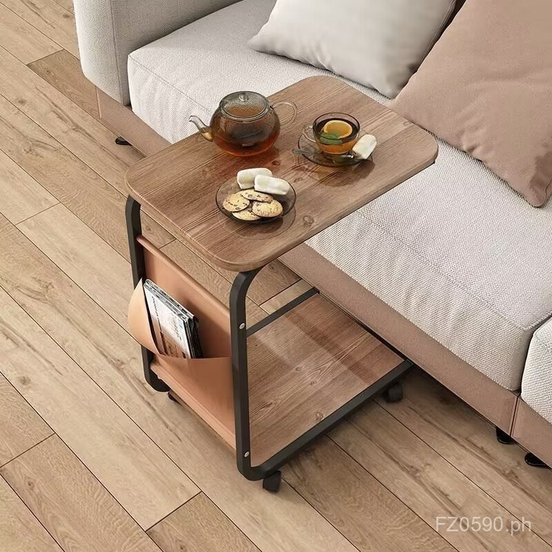 Sofa Living Room Simple Storage Rack Bedside Table Movable Small Square ...