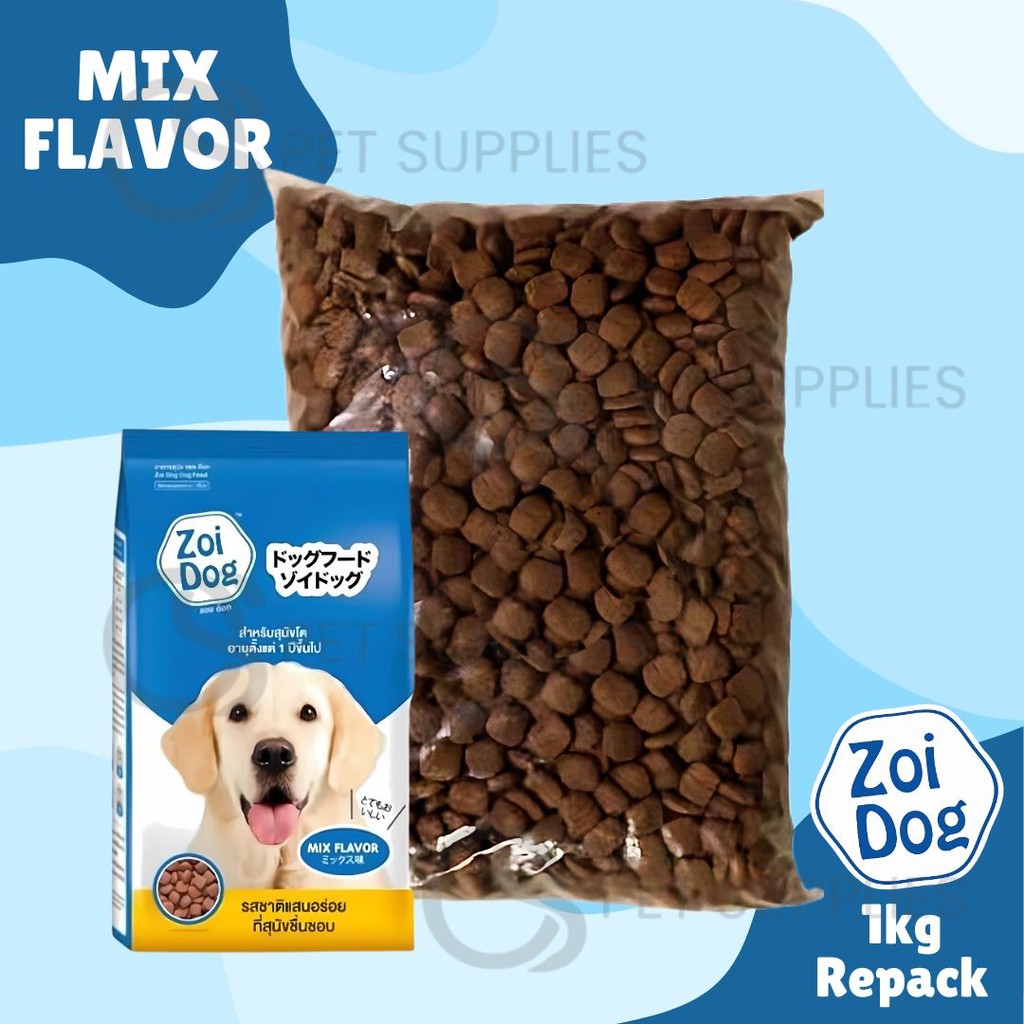 BOB - Zoi Dog Adult Dry Food 1kg Repack Mixed Flavor for All Breeds - Nutritional & Tasty ...