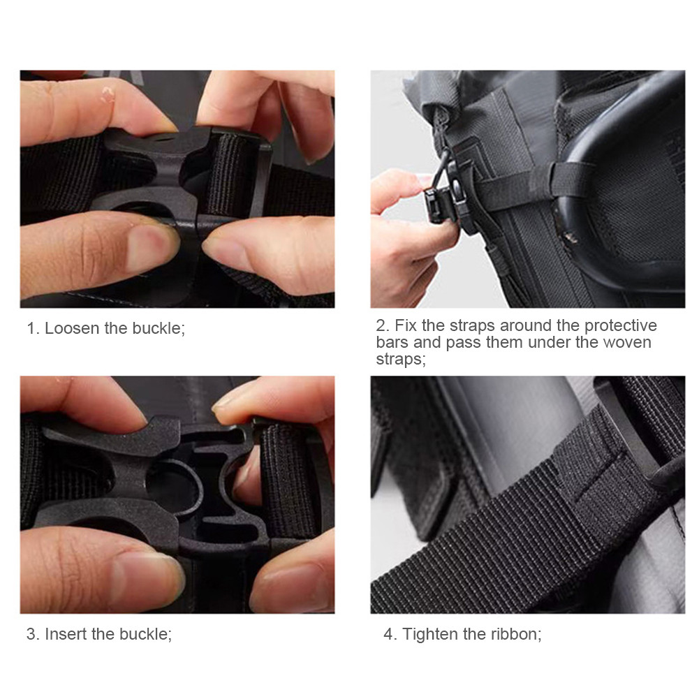 Motorcycle Bumper Bag Waterproof 8L Moto Saddle Pannier Bag Frame Crash ...