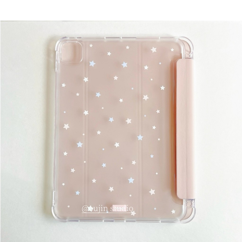 Korean Style ins Girl Heart Cute Blue Pink Star ipad Protective Case ...