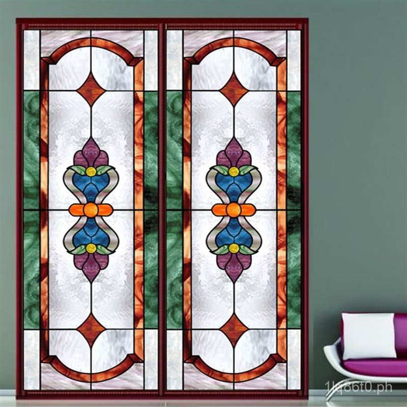 Church Colored Frosted Glass Film Window Bathroom Sun Protection ...