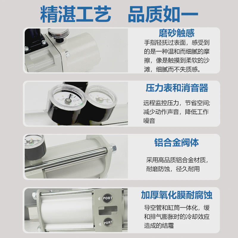 VBA Pneumatic Booster Valve Gas Booster Pump VBA10A/20A Air Compressed ...