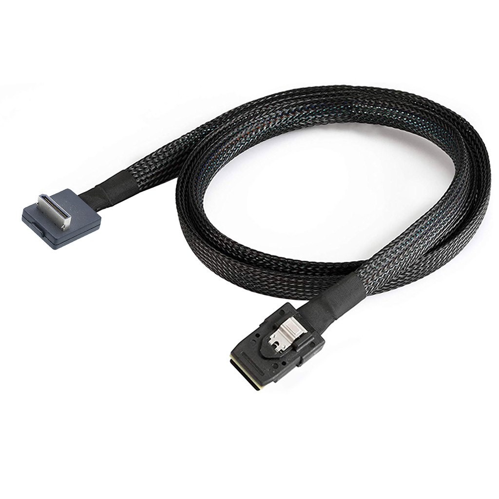 PCIE Oculink SFF-8611 4I 90 Degree to MINI SAS SFF-8087 Server Connection Cable | Shopee Philippines
